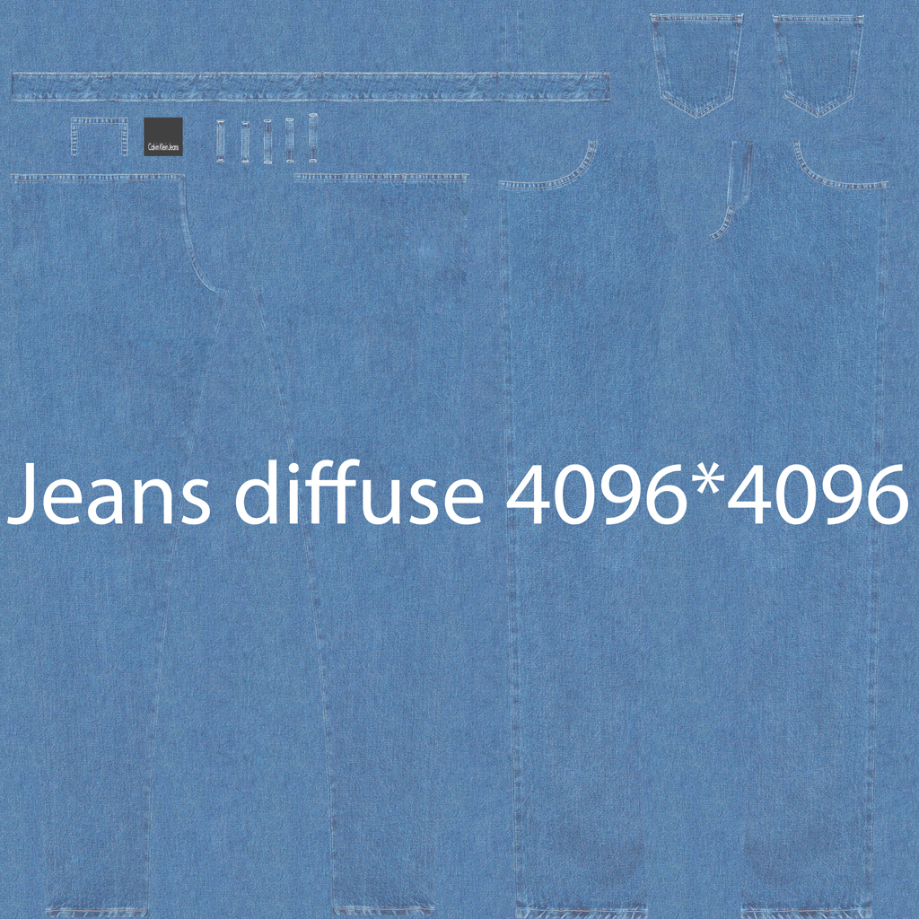 3d model female jacket jeans