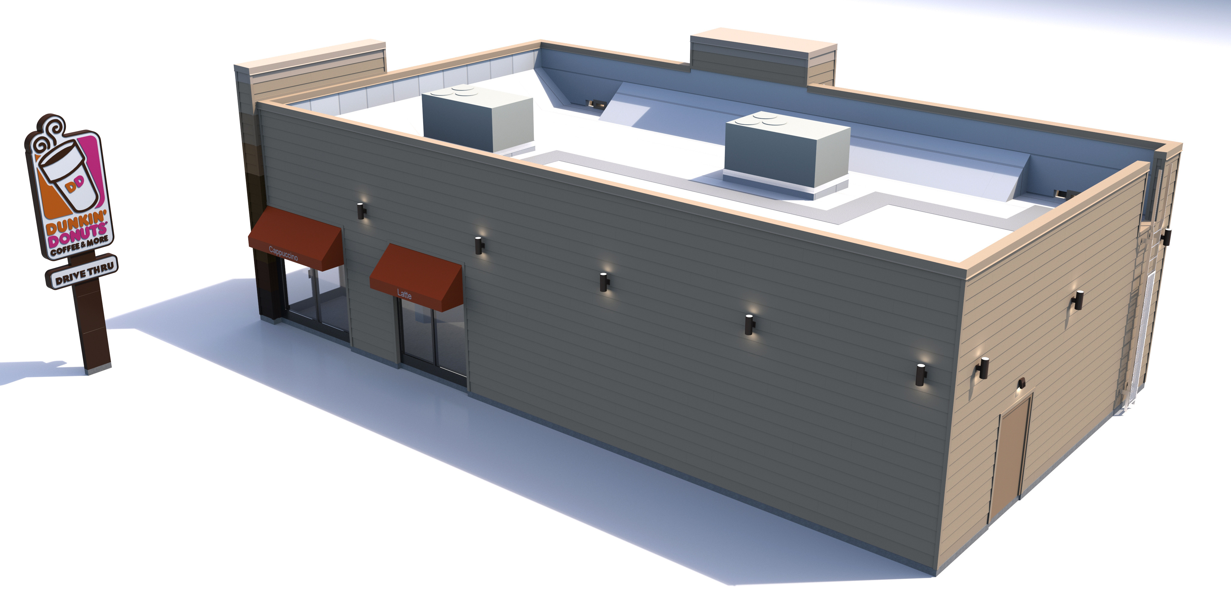 fast food restaurant 3d model