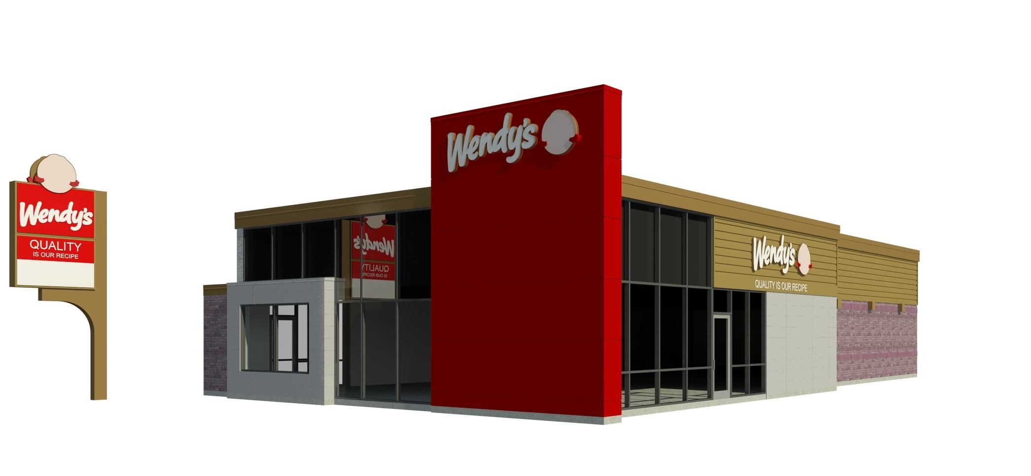 fast food restaurant 3d model
