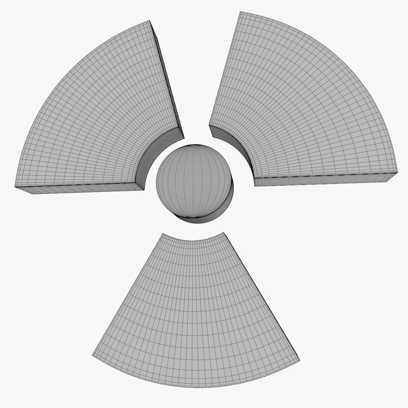 radiation symbol 3d max