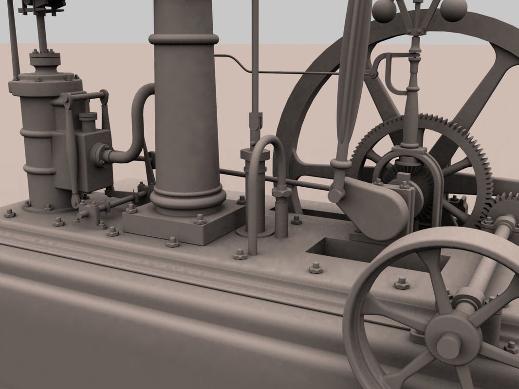 free steam engine 3d model