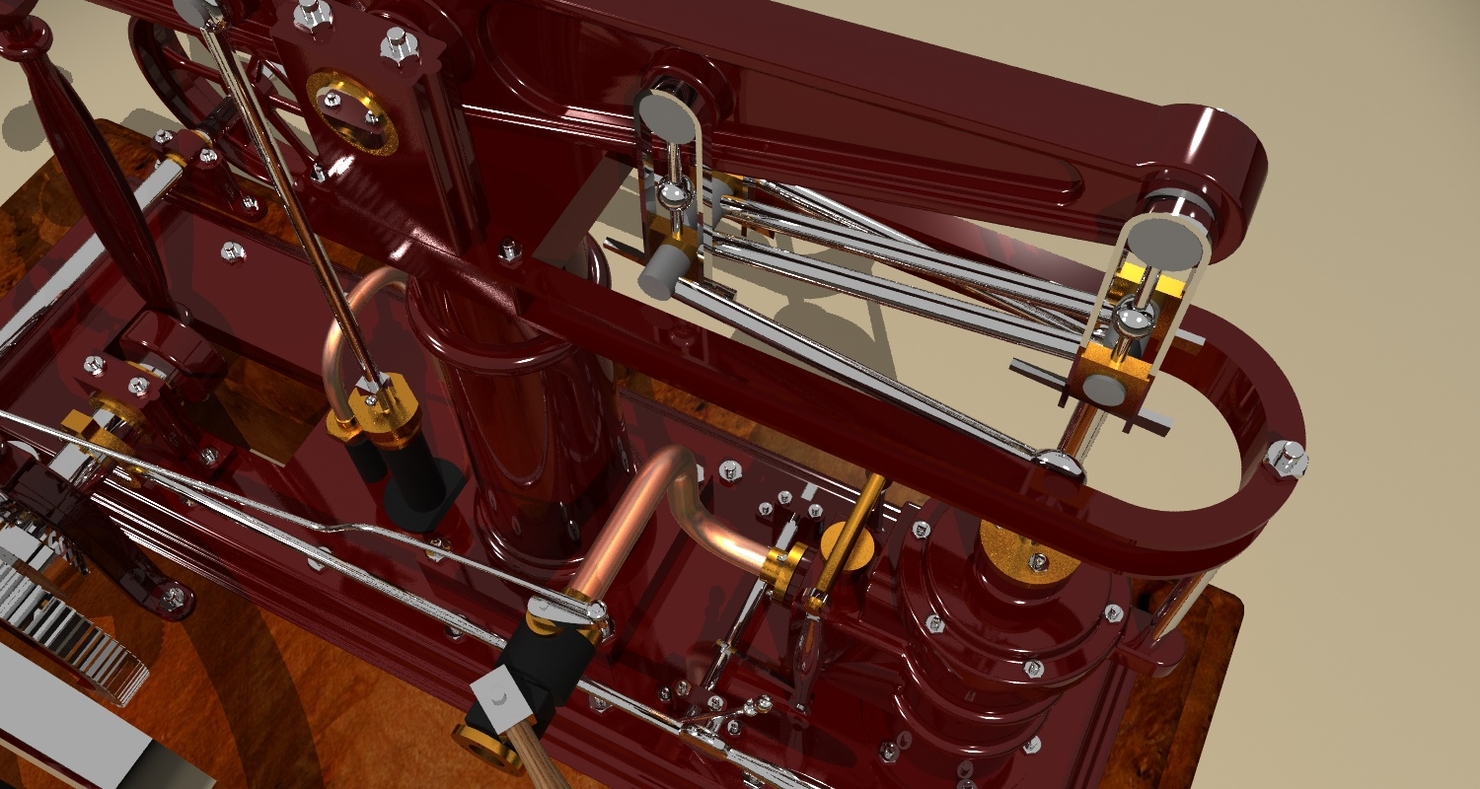 free steam engine 3d model