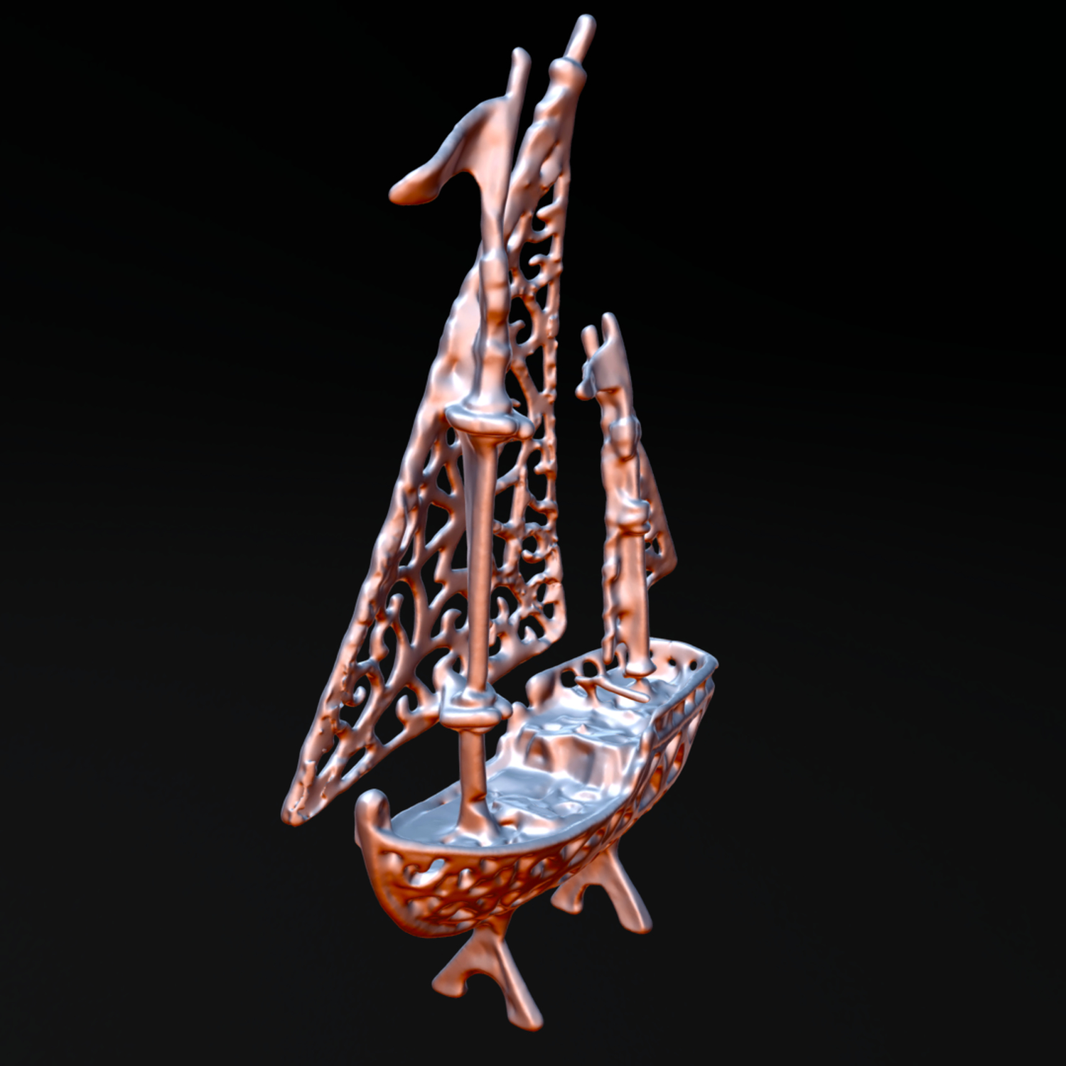 3d galleon knick-knack