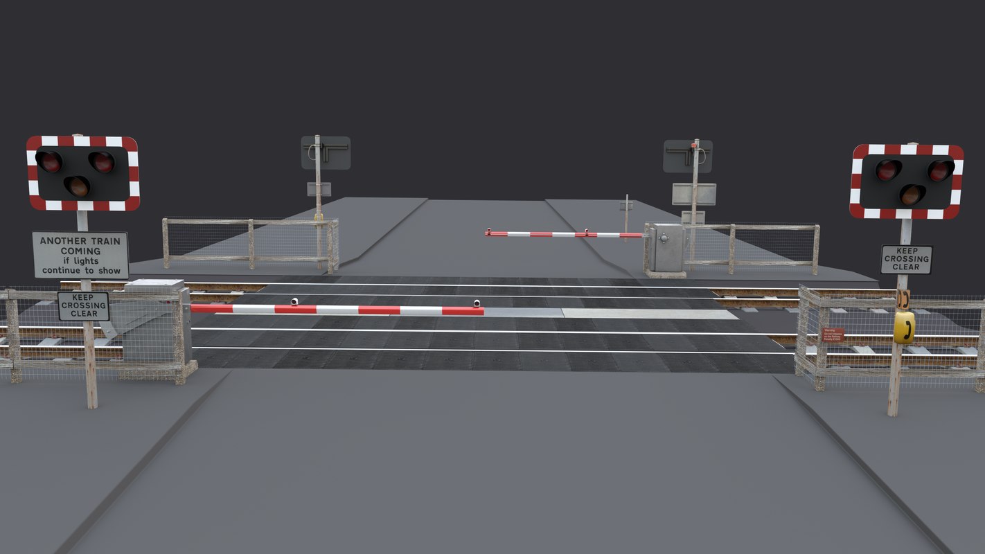 modelo 3d Cruce ferroviario - TurboSquid 1081009
