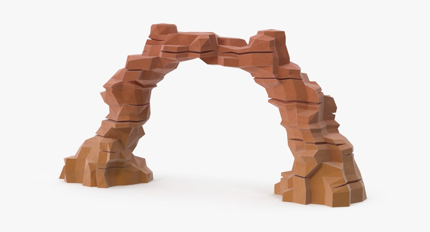 3d model desert rock arch
