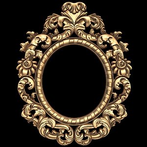 3d mirror frame stl cnc model