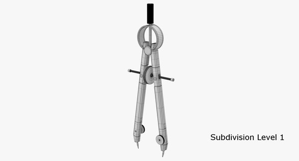 drafting compass obj