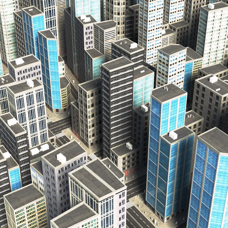 city block 3d model