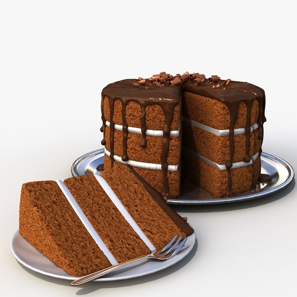 3d model slice cake