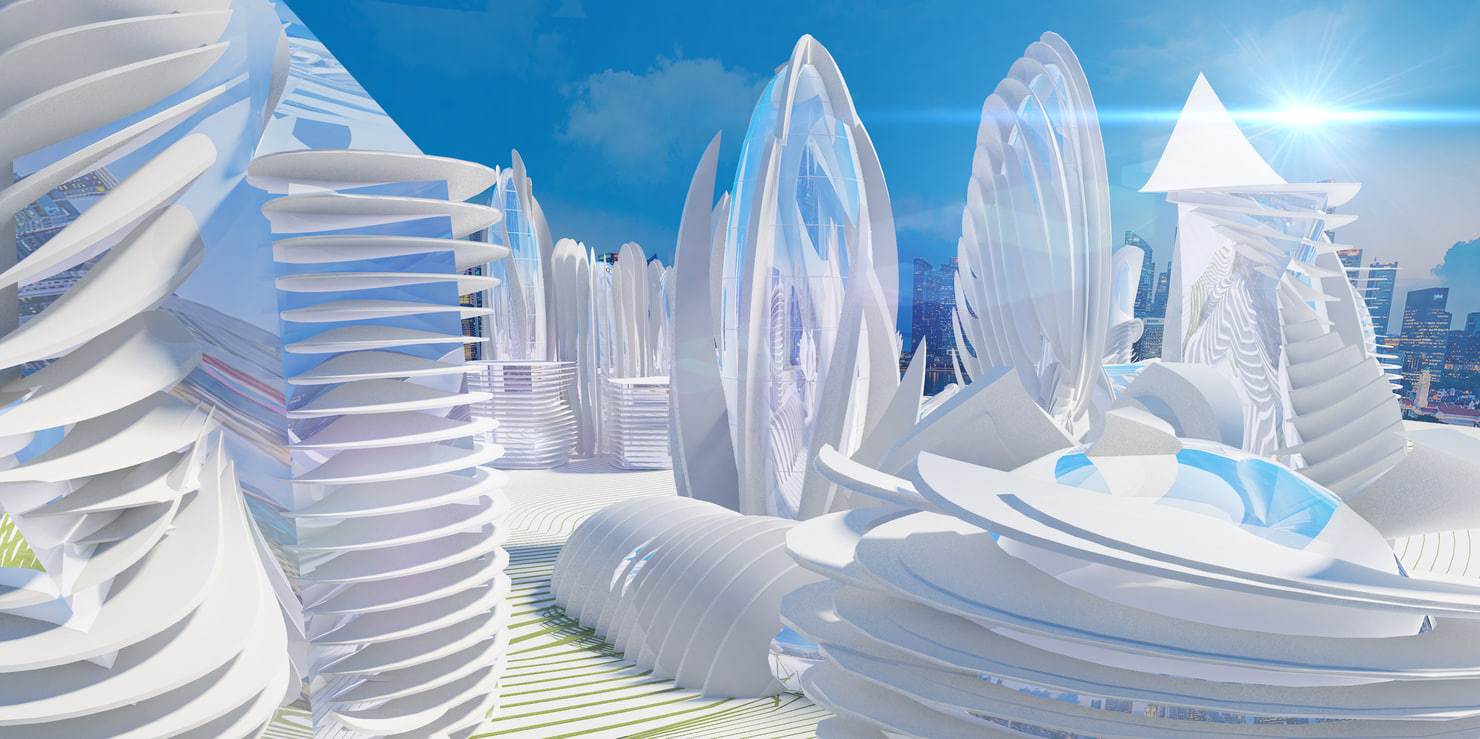 3d modern futuristic model