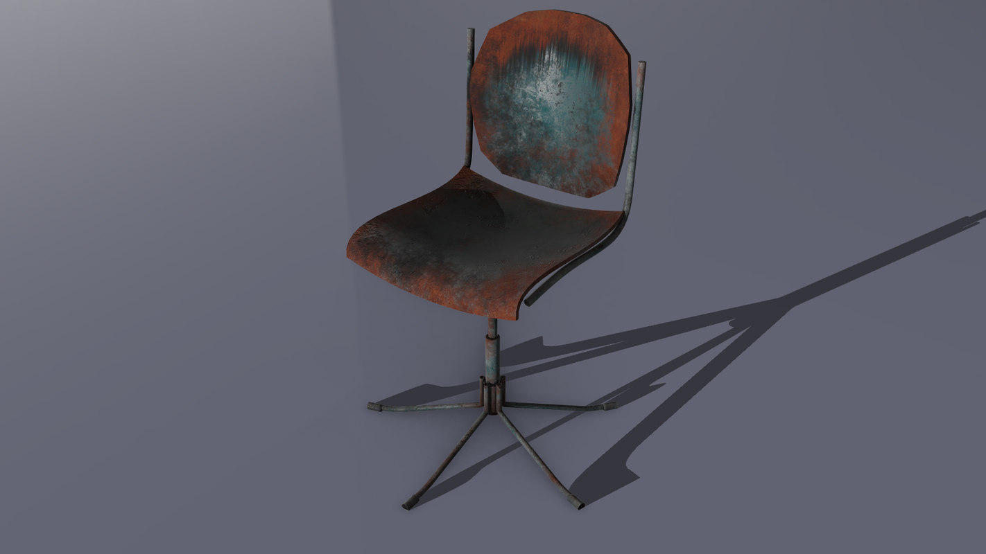 rusted chair obj free