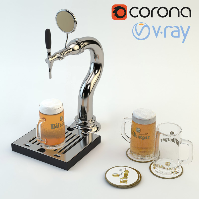 3d beer tap ready bar model