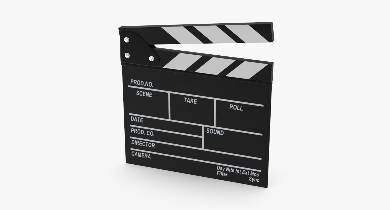 3d film slate model