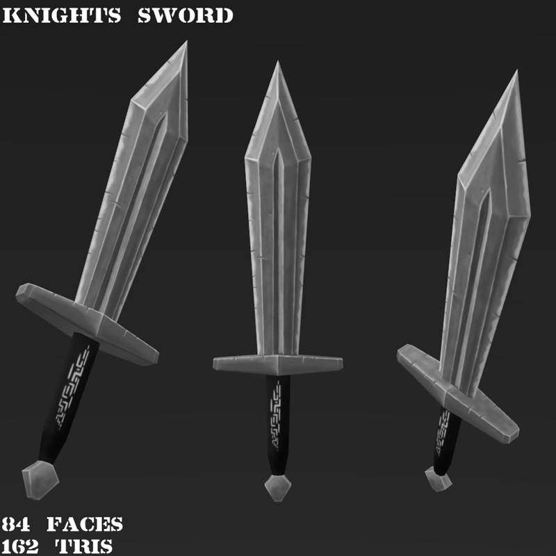 sword hand painted 3d fbx