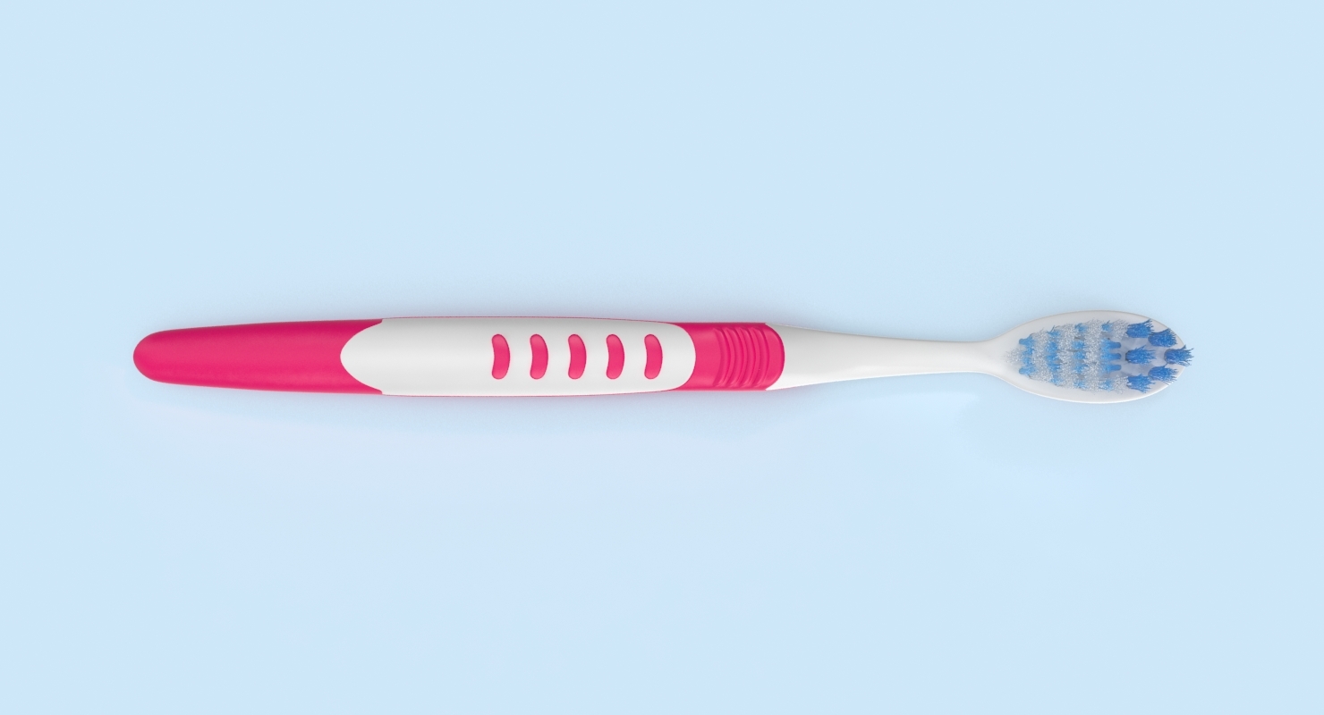 toothbrush 02 pink 3d ma