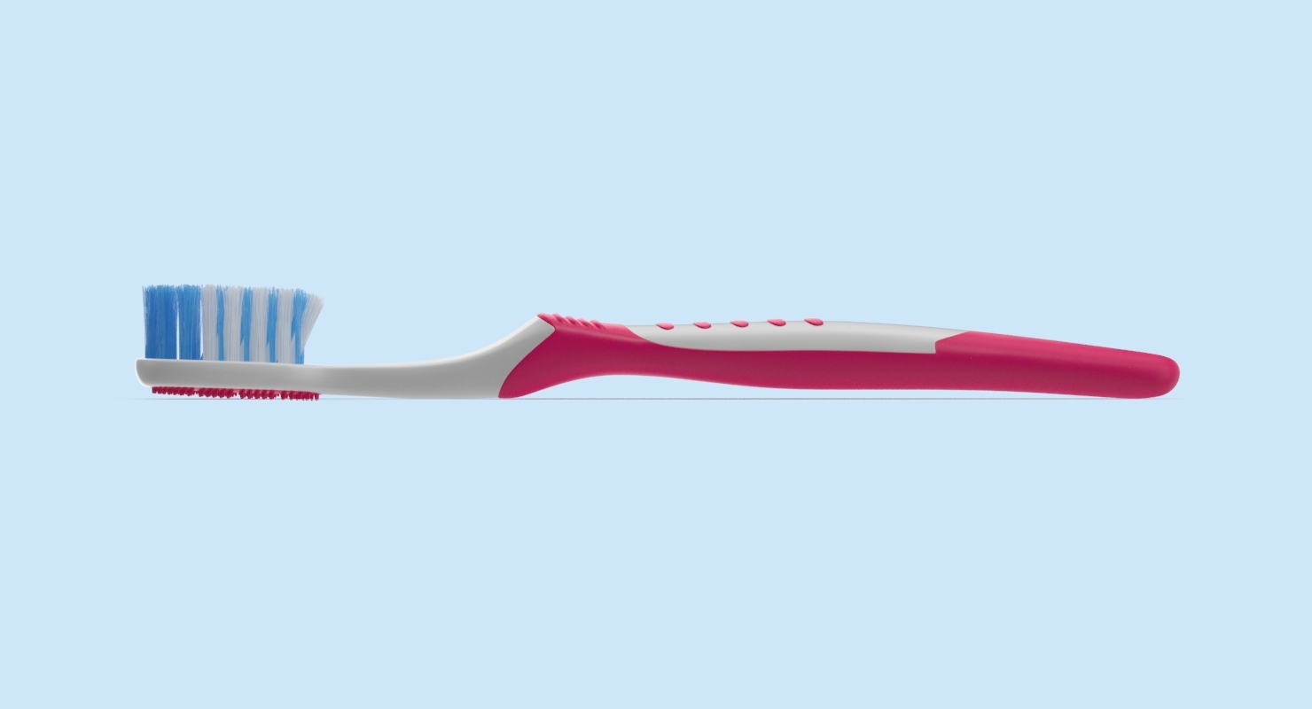 toothbrush 02 pink 3d ma