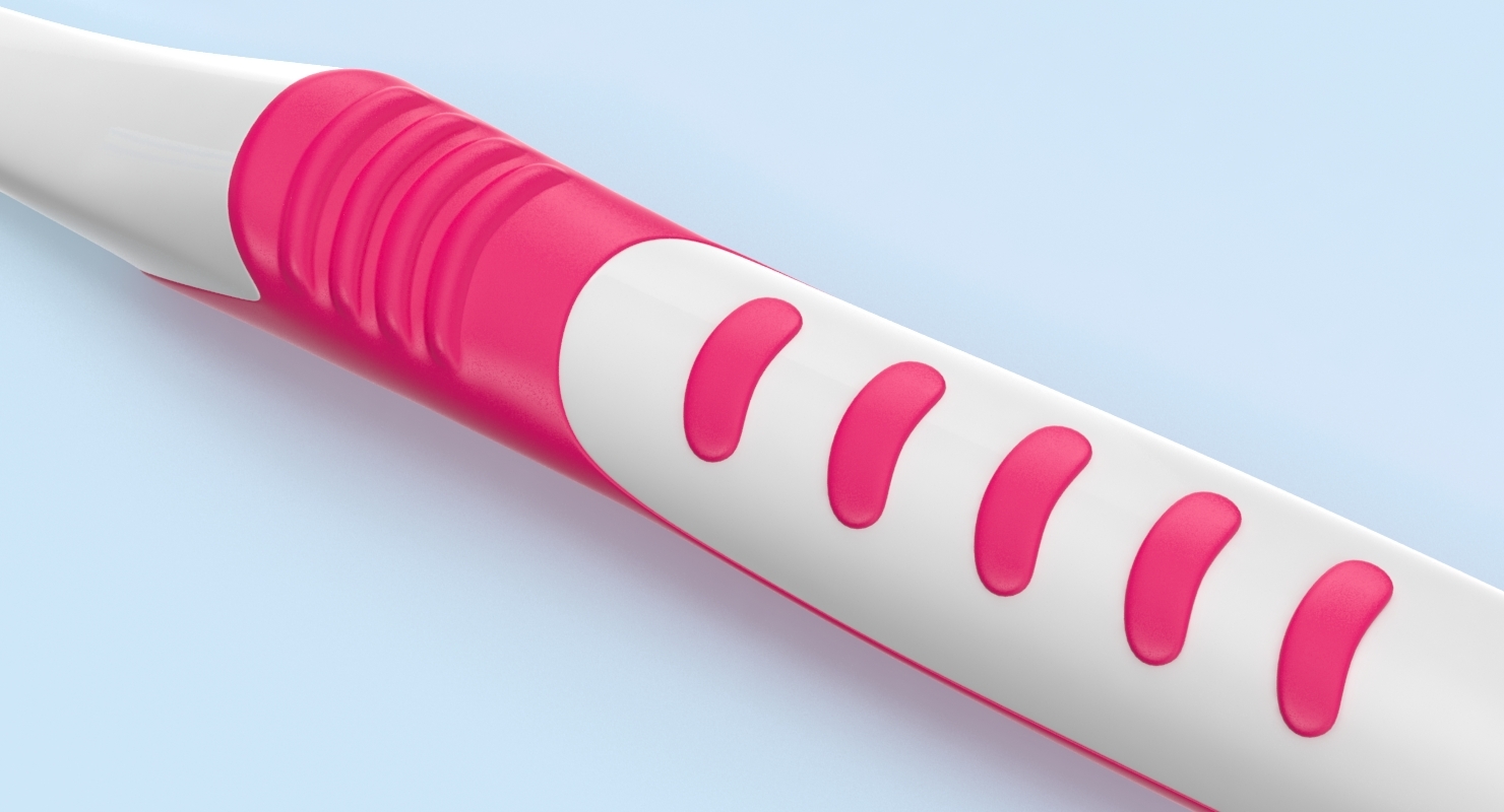 toothbrush 02 pink 3d ma