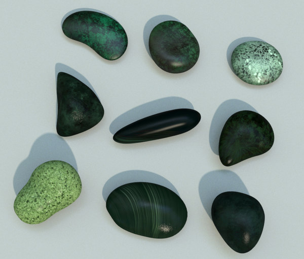 stone pebbles 3d model