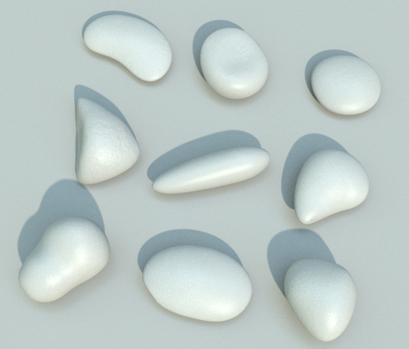 stone pebbles 3d model