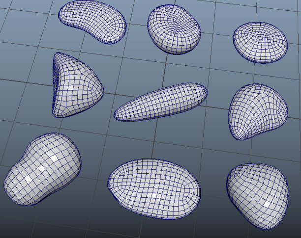 stone pebbles 3d model