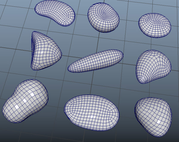 stone pebbles 3d model