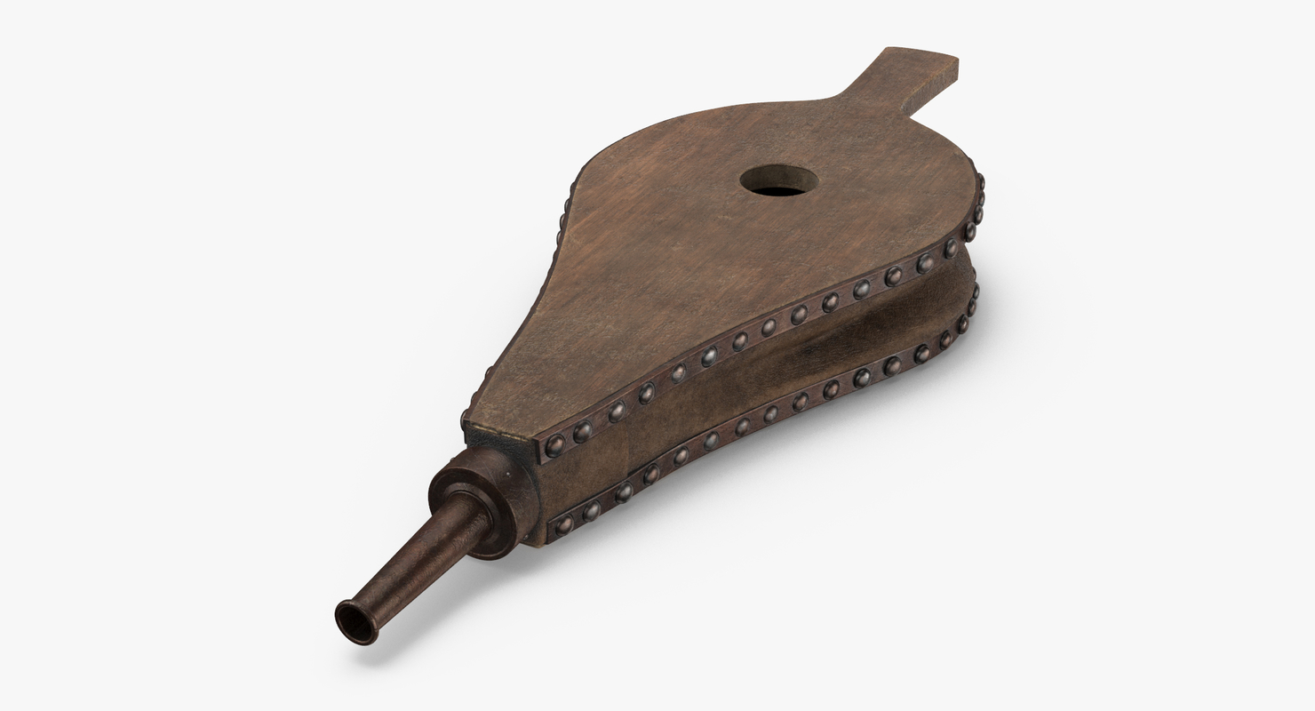 3d blacksmiths bellows closed model