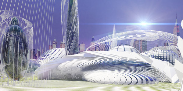 3d modern futuristic model