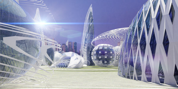 3d modern futuristic model