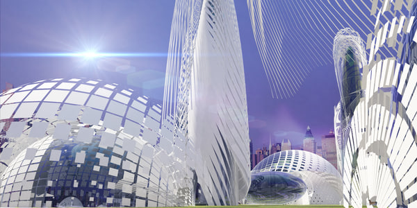 3d modern futuristic model