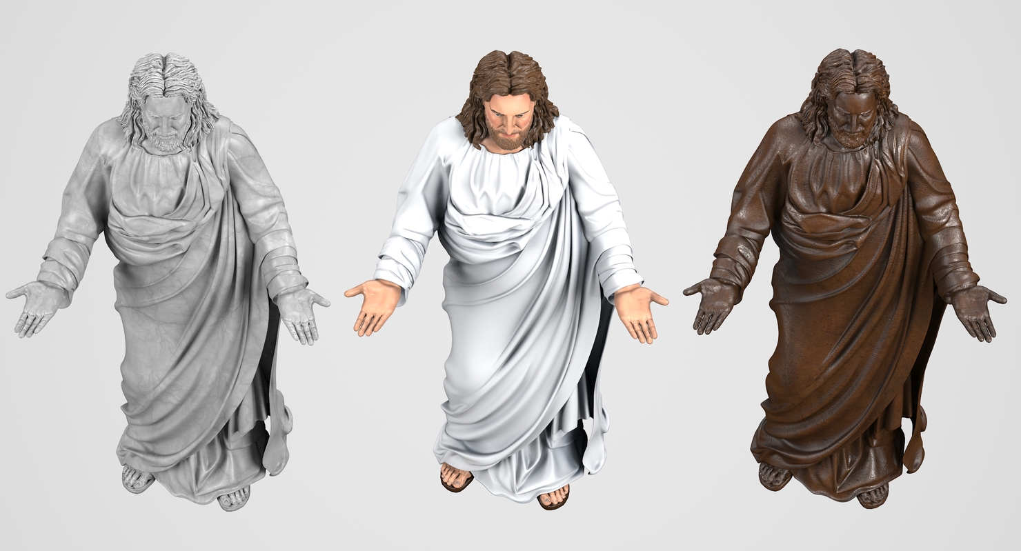 3ds max jesus statue