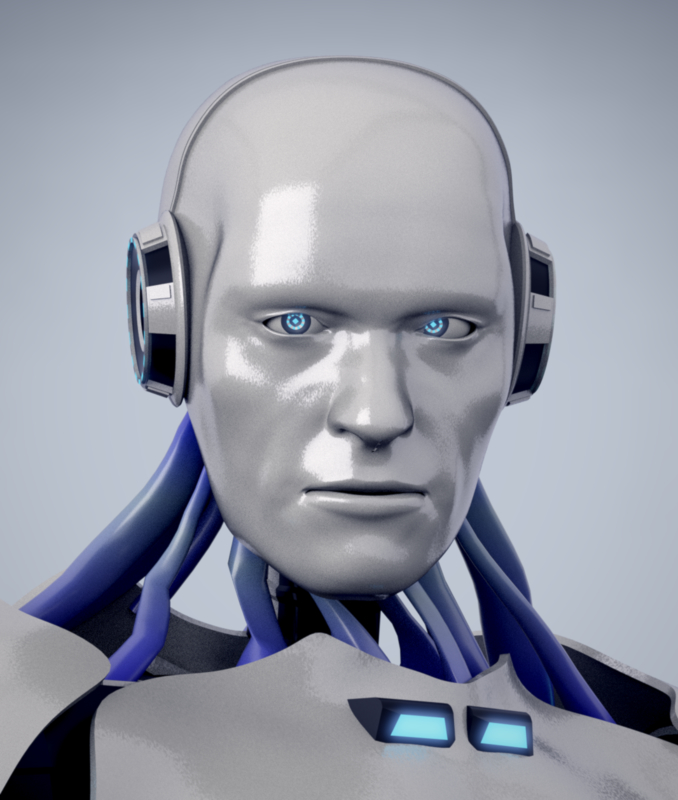 3d android male model
