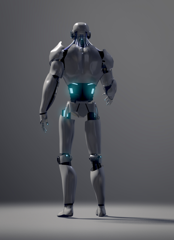 3d android male model