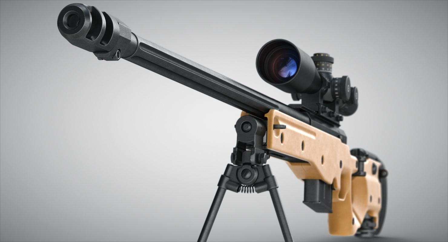 sniper rifle l115a3 3d model