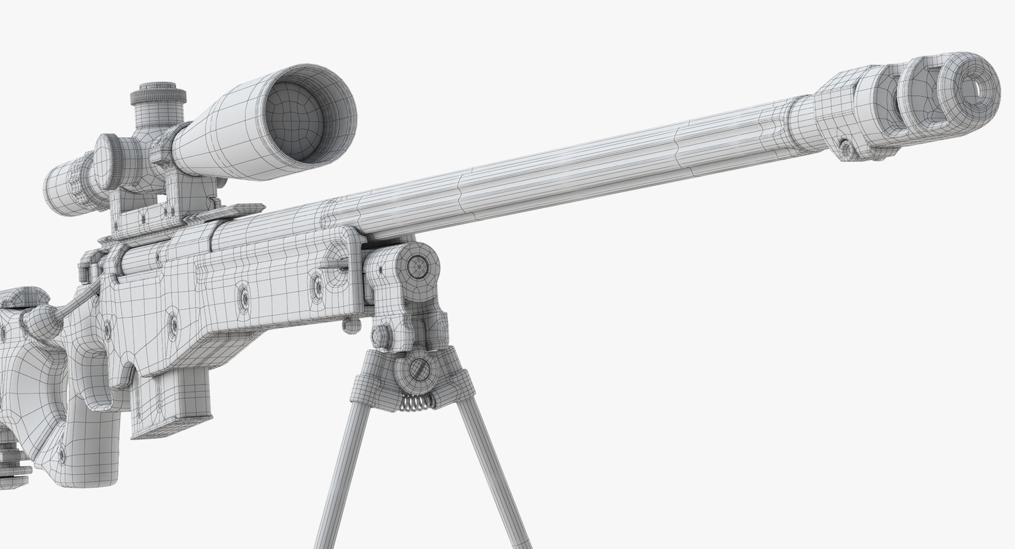 sniper rifle l115a3 3d model