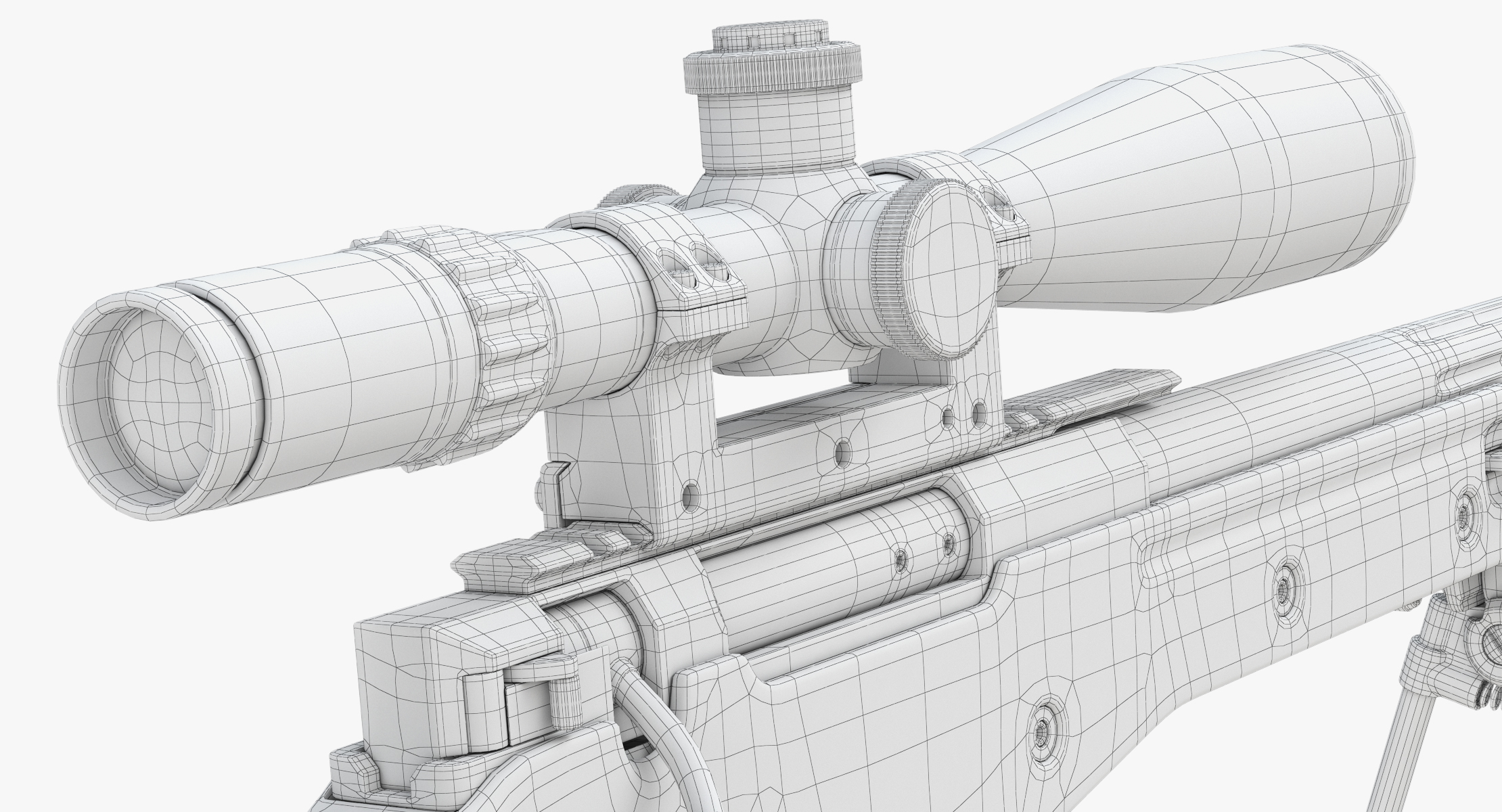 sniper rifle l115a3 3d model