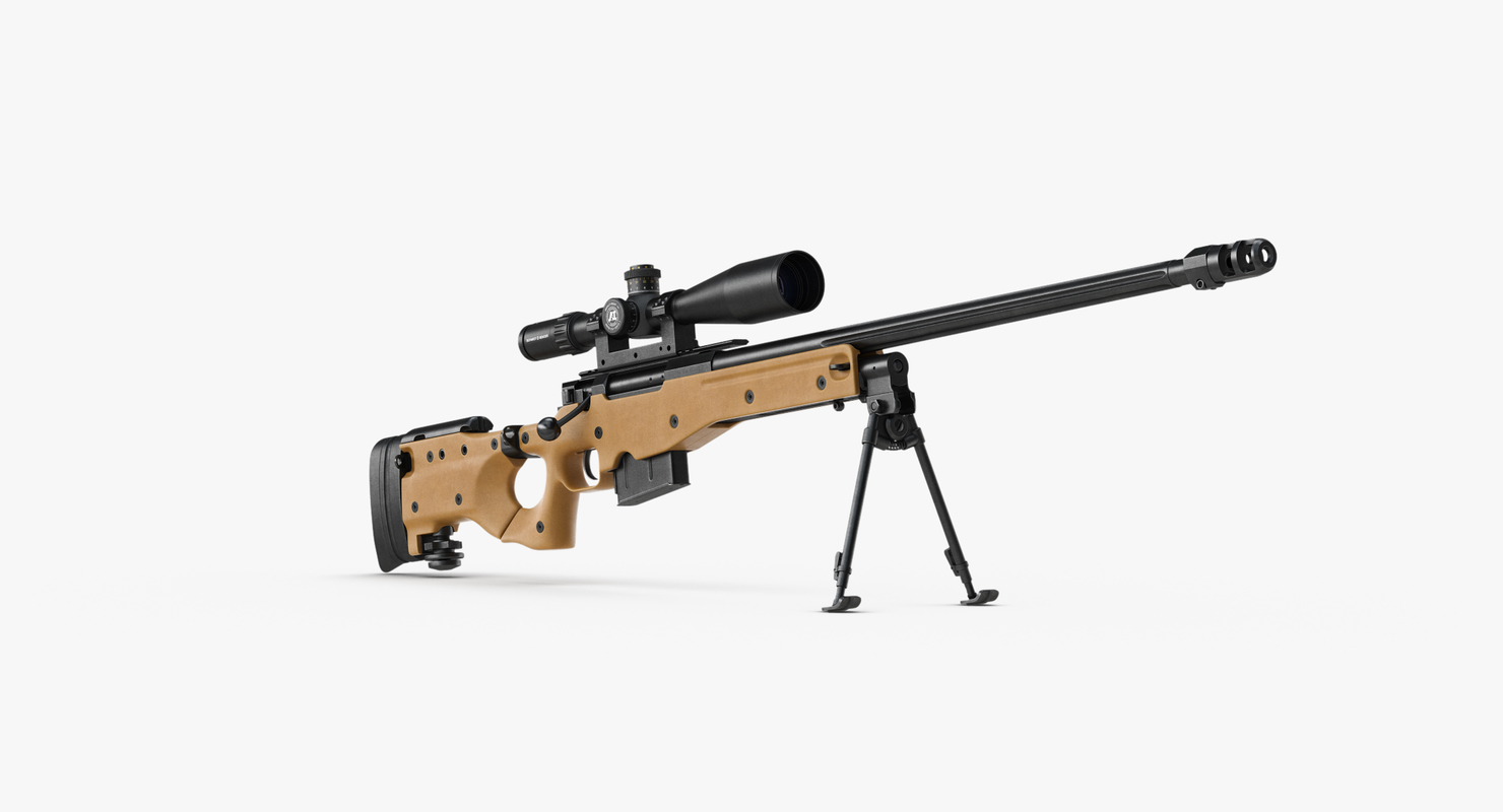 sniper rifle l115a3 3d model