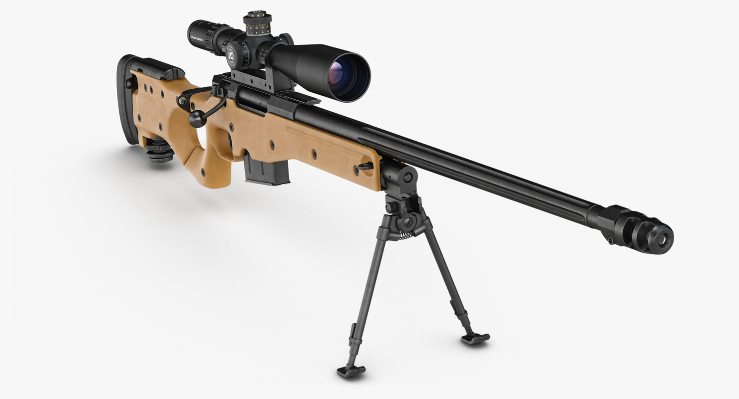 sniper rifle l115a3 3d model