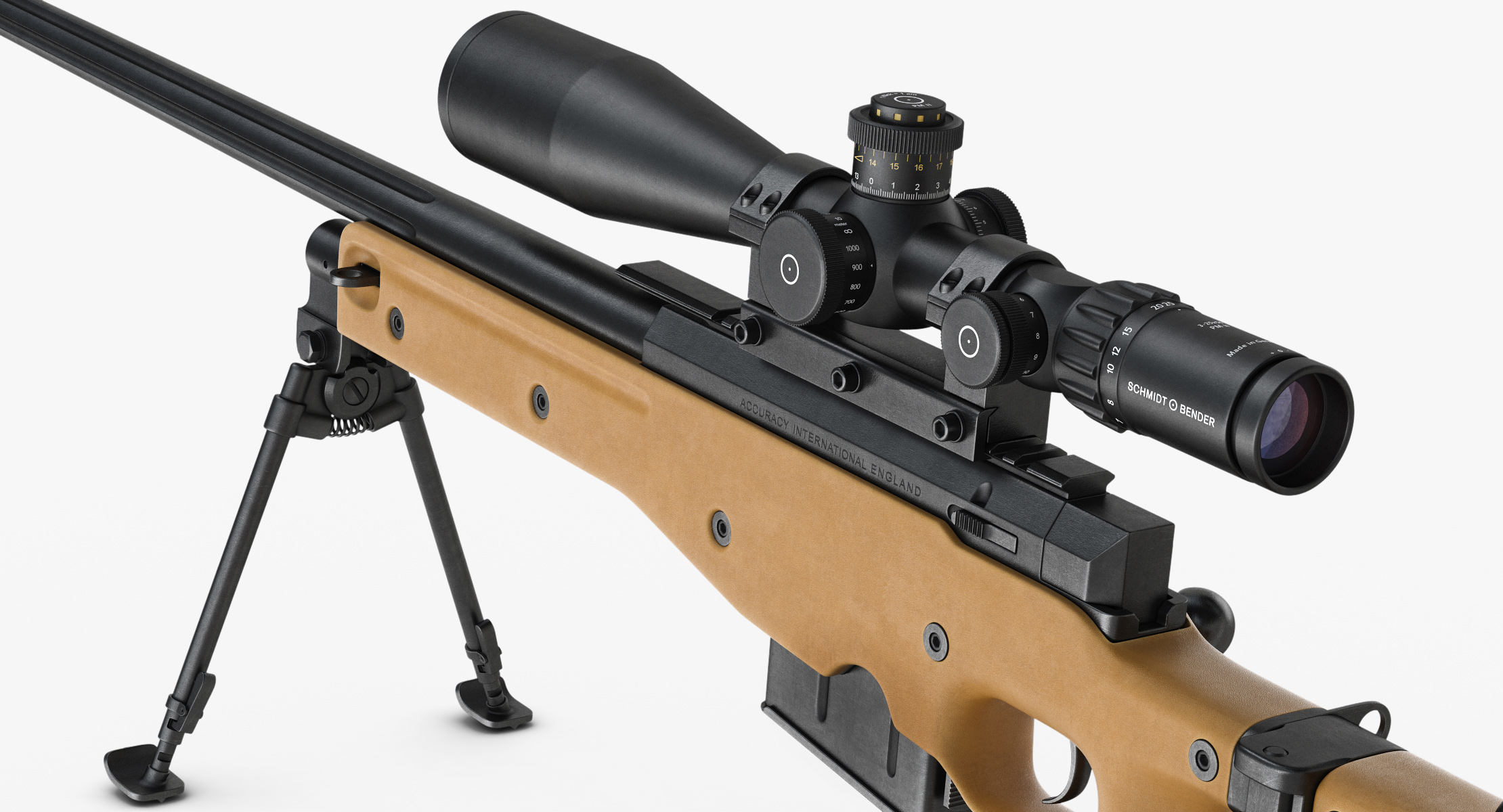 sniper rifle l115a3 3d model
