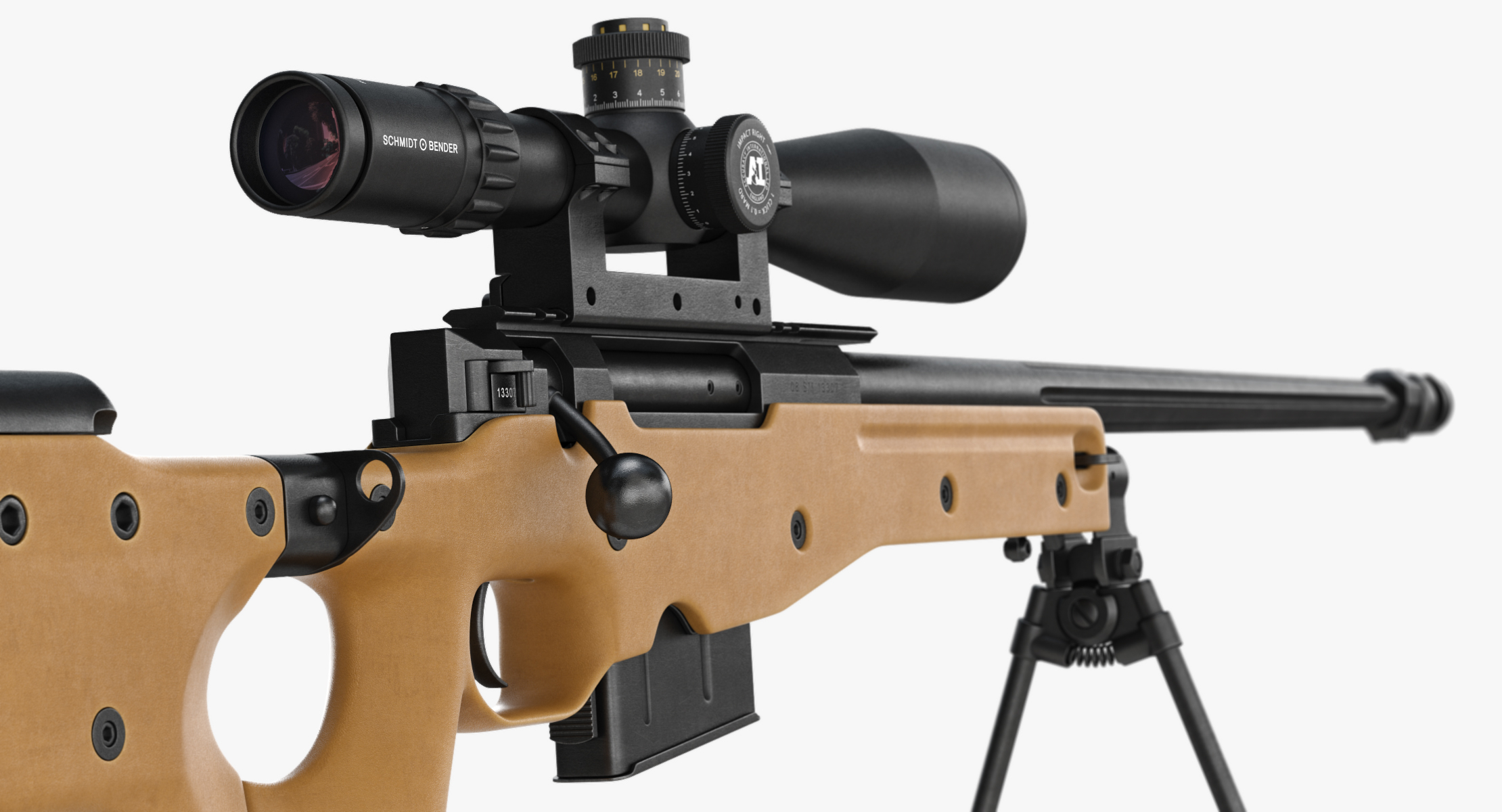 sniper rifle l115a3 3d model
