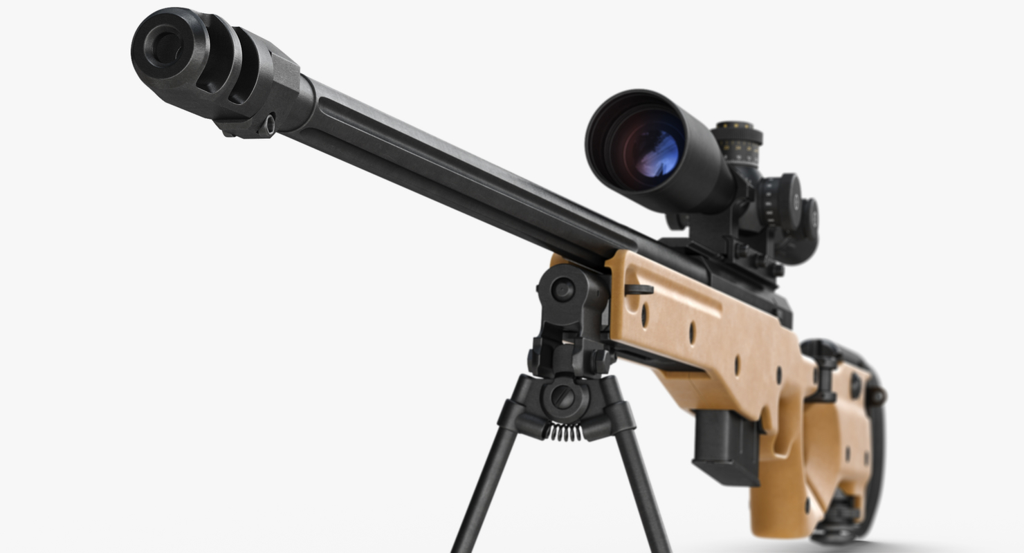sniper rifle l115a3 3d model