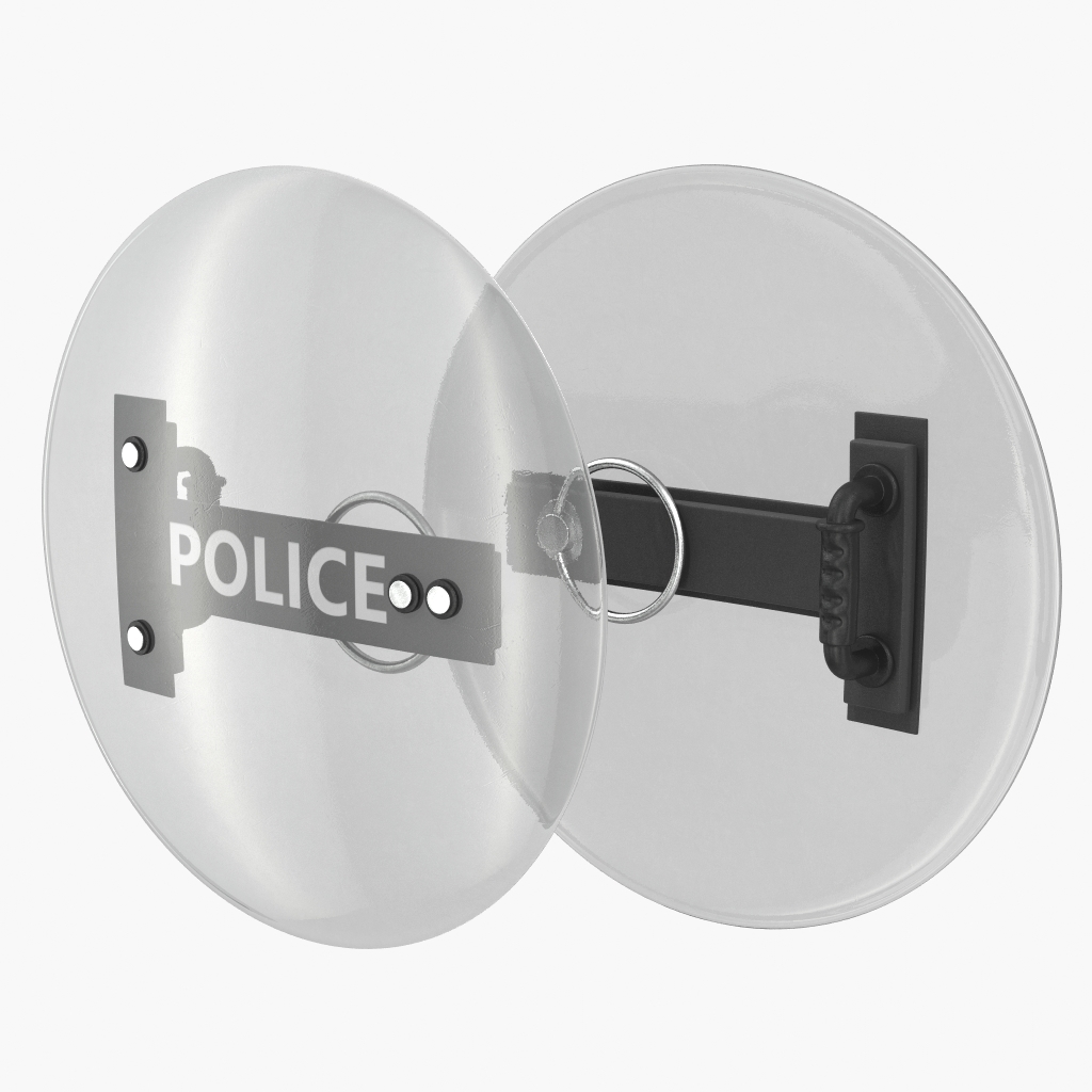 police anti riot shield c4d