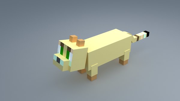 3d minecraft animal cartoon model