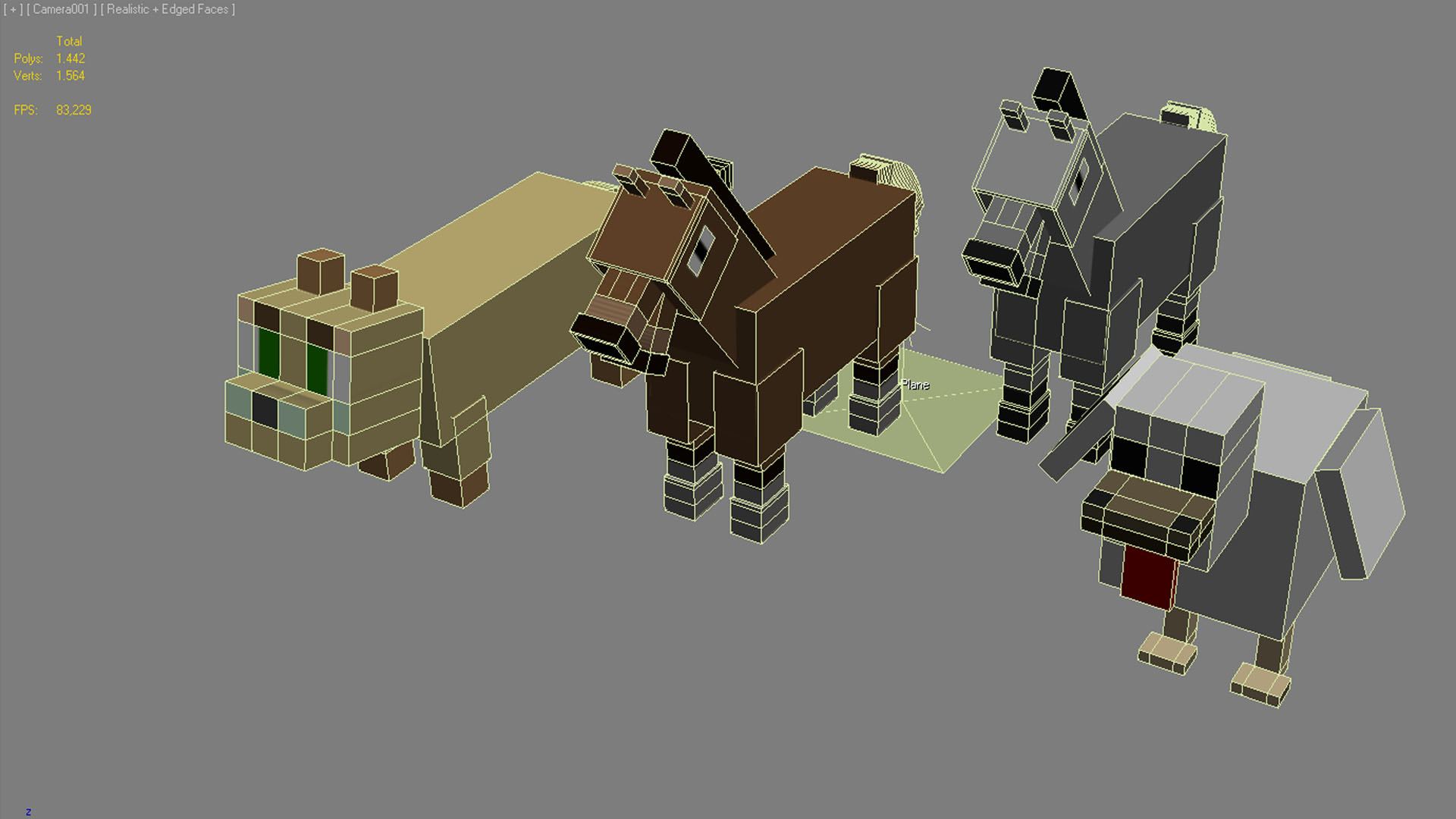 3d minecraft animal cartoon model