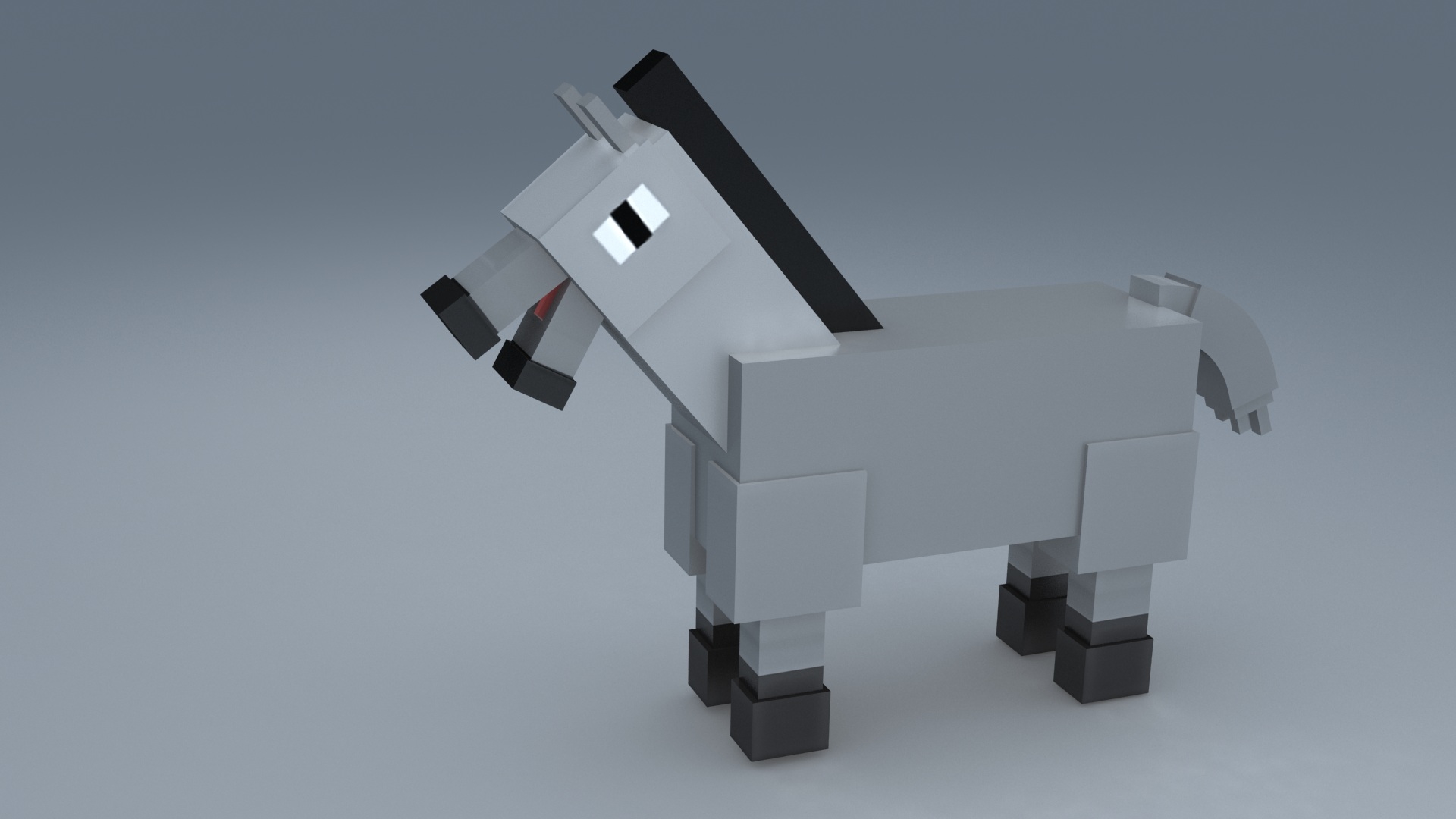 3d minecraft animal cartoon model