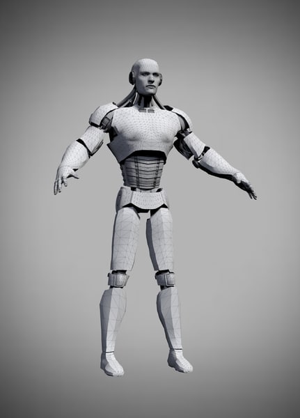 3d android male model