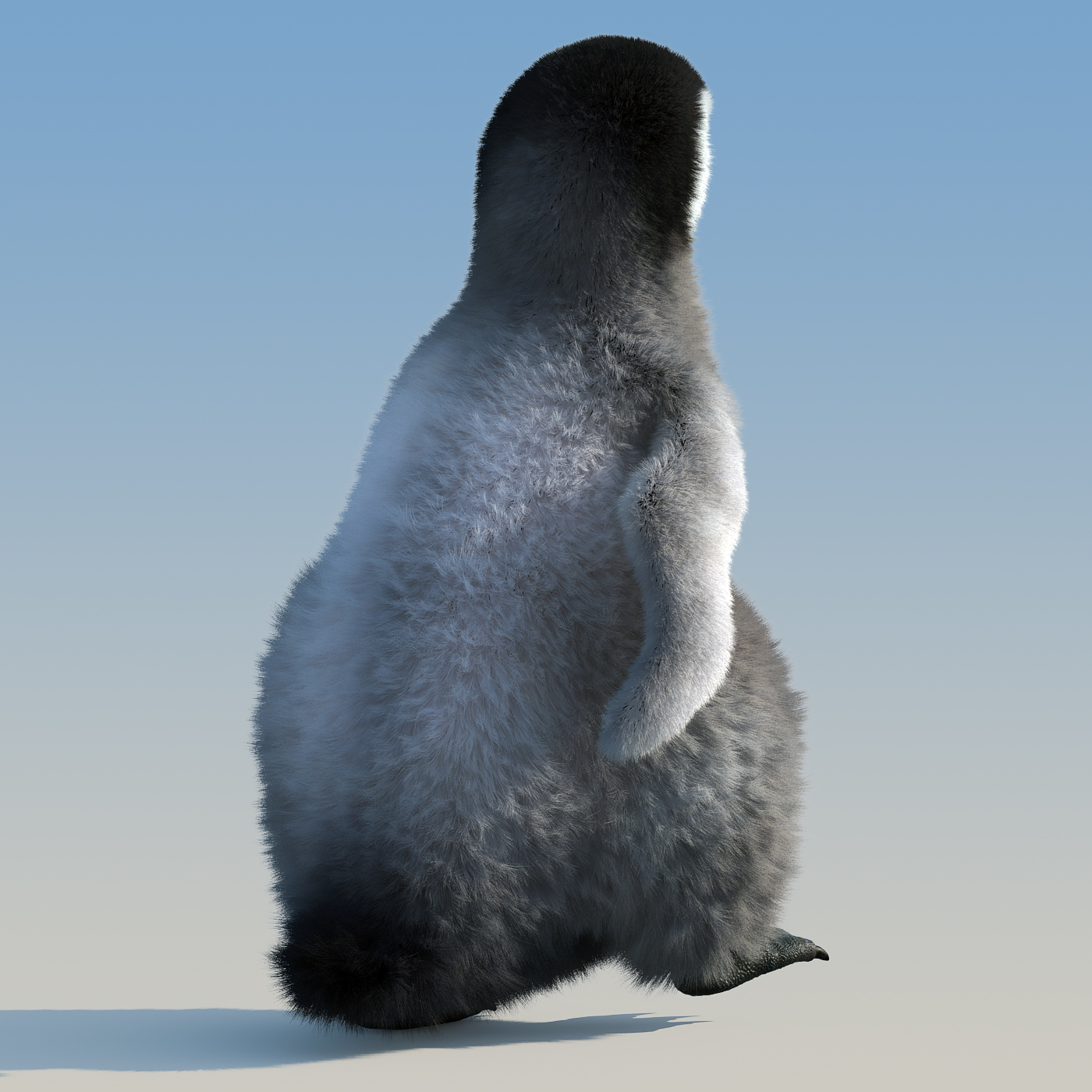 emperor penguin group fur 3d max