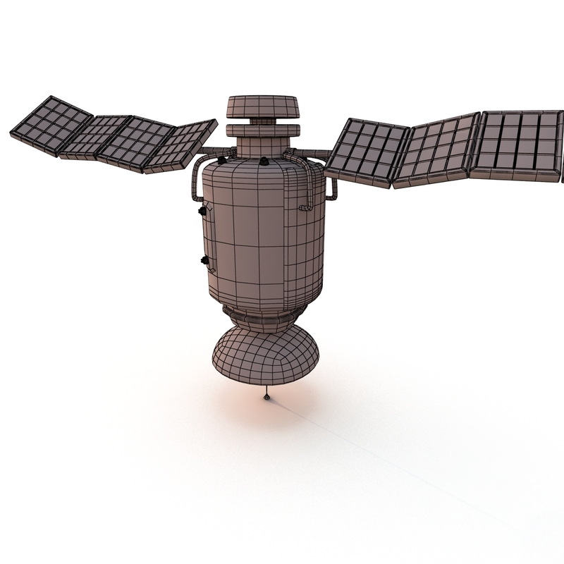 3d cartoon satellite model