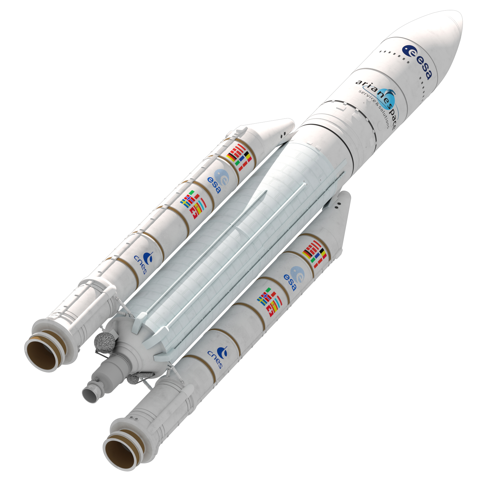 ariane 5 eca rocket launch 3d model