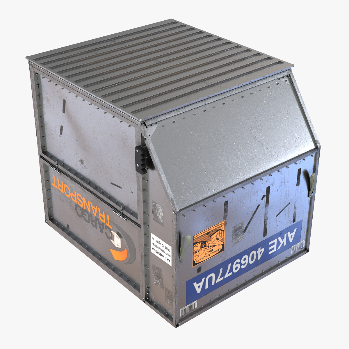 airport cargo container ld3 3d model