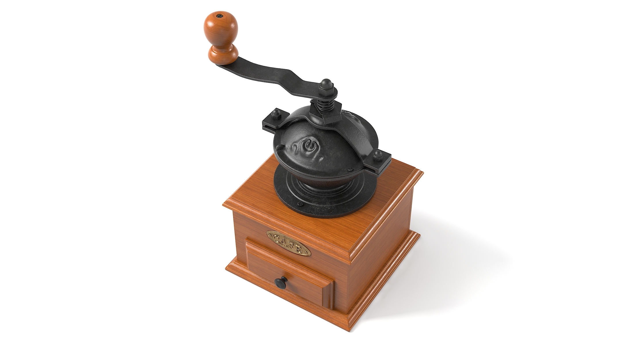 manual crank coffee grinder 3d model